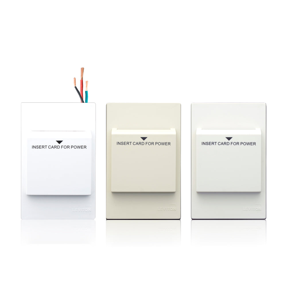 Leviton HKSWP-LX Hospitality Key Card Switch With Color Change Kit ...
