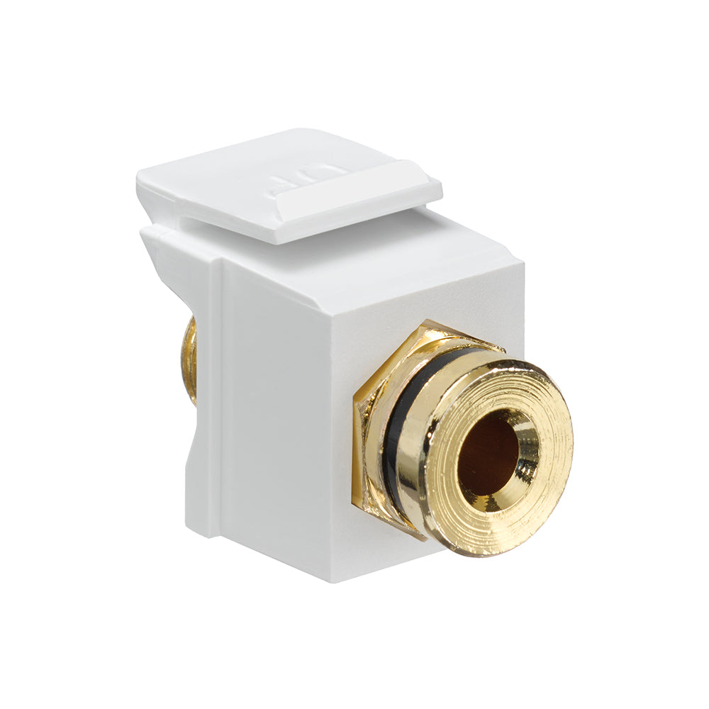 Leviton 40837-BWE Banana Jack QuickPort Connector — Lighting Supply
