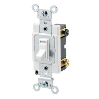 Leviton 54522-2W 120/277V Toggle Framed Double-Pole AC Quiet Switch ...