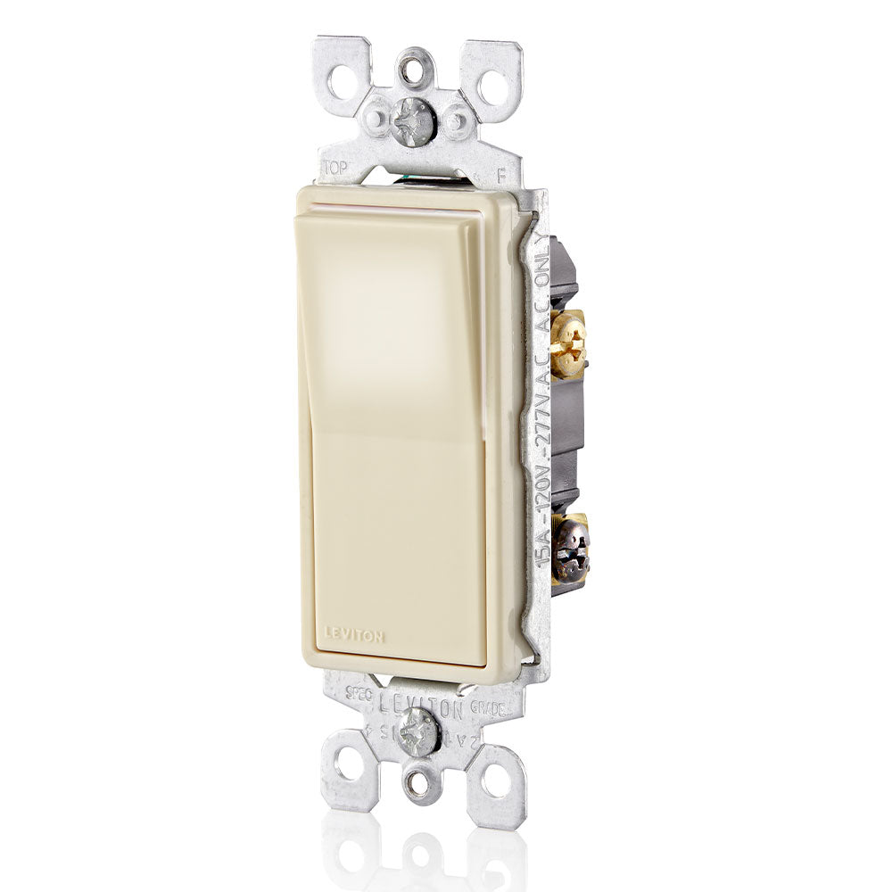 Leviton L5613-2T LED Decora Illuminated Switch 3W 15A Light Almond ...