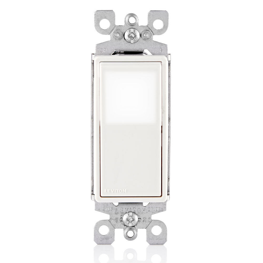Leviton L5613-2W LED Decora Illuminated Switch 3W 15A White — Lighting ...