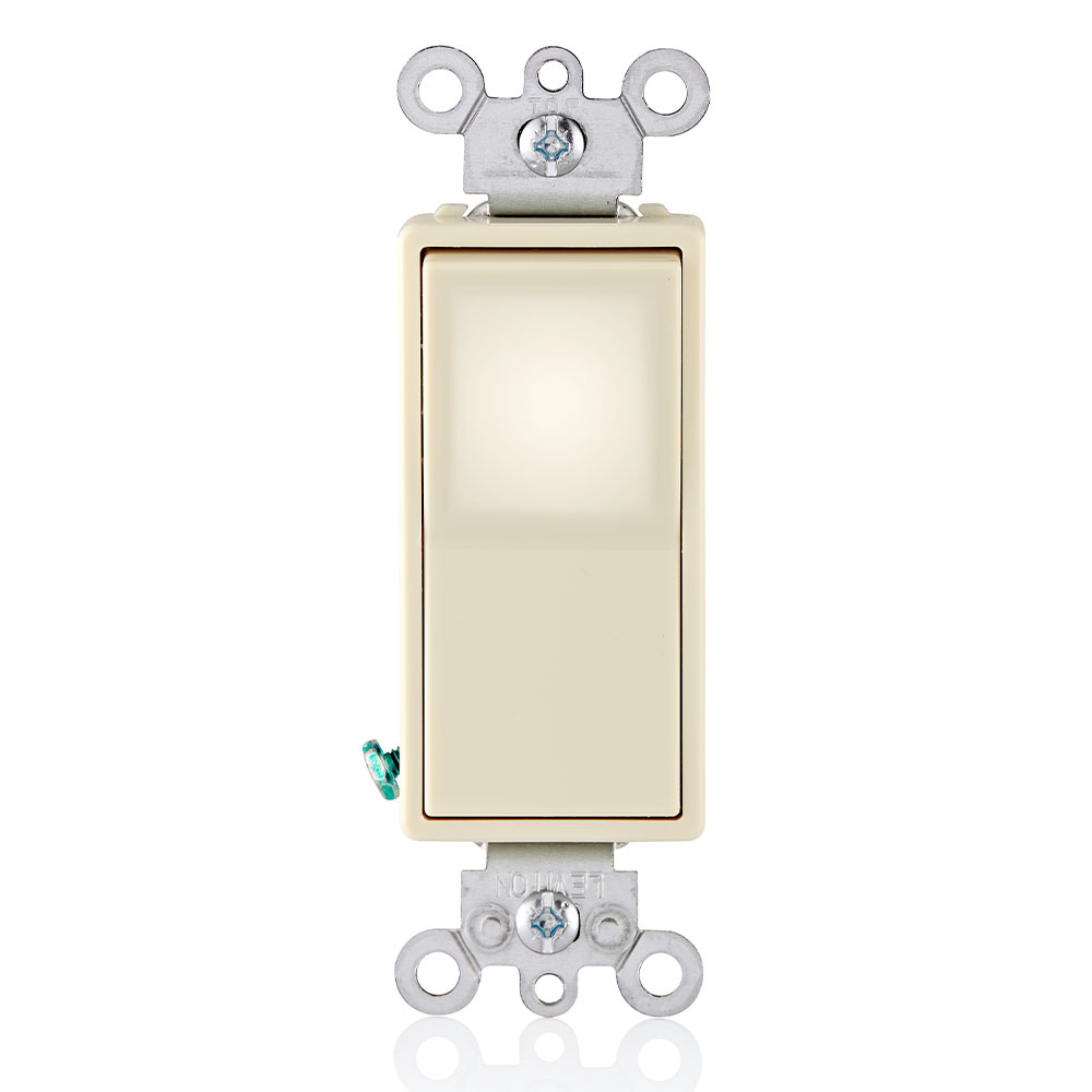 Leviton L5614-2T LED Decora Illuminated Switch 4W 15A Light Almond ...