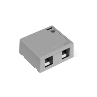 Leviton 41089-2GP Surface-Mount QuickPort Box Plenum-Rated 2-Port Gray ...