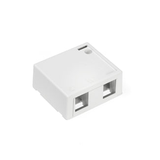 Leviton 41089-2WP Surface-Mount QuickPort Box Plenum Rated 2-Port ...