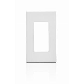 Leviton 80301-SW White 1-Gang Screwless Decora Wall Plate — Lighting Supply