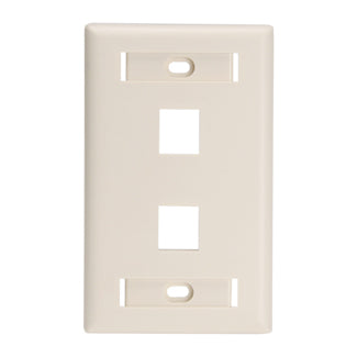 Leviton 42080-2TL 1-Gang QuickPort Wall Plate — Lighting Supply