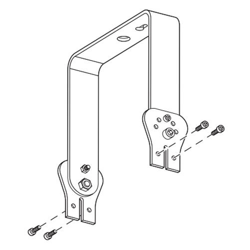 Litetronics HBAM35 7 Inch X 9 Inch Aluminum Swivel Yoke Bracket White ...