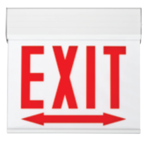 Lithonia EDGRC W 1 RW CH3 EL Recessed Mount Edge-Lit Exit/LED Lamp ...