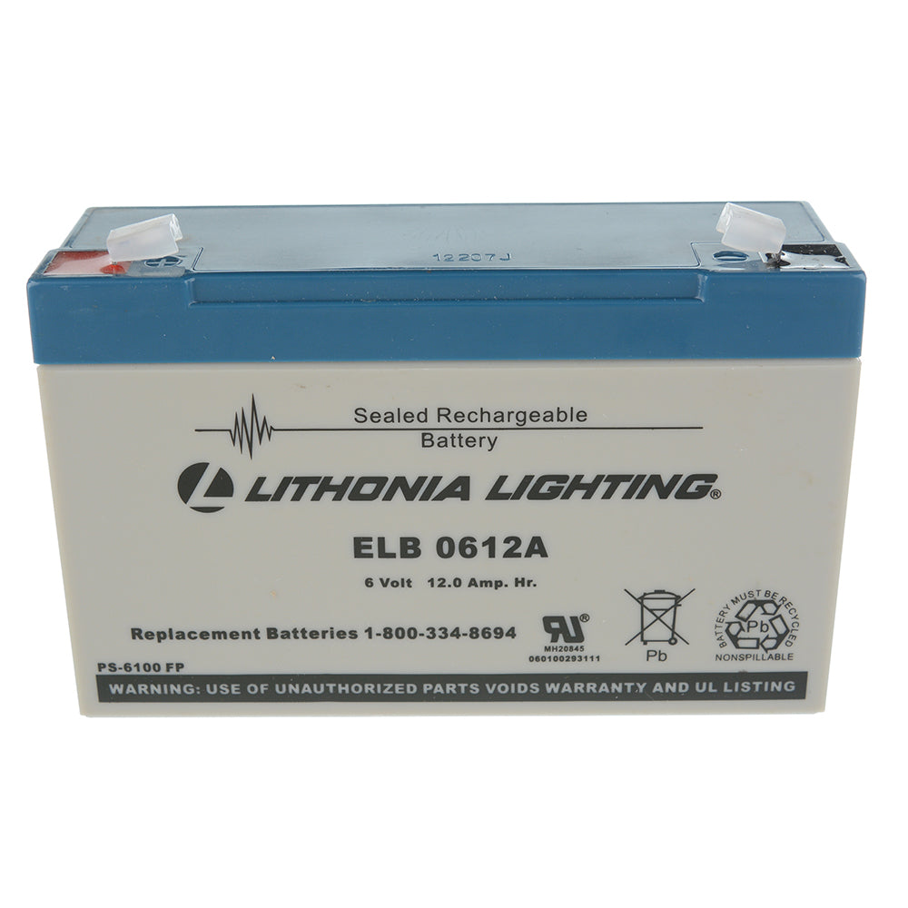 Lithonia ELB 0612A Replacement Battery Lead Calcium 6V 12AH — Lighting ...