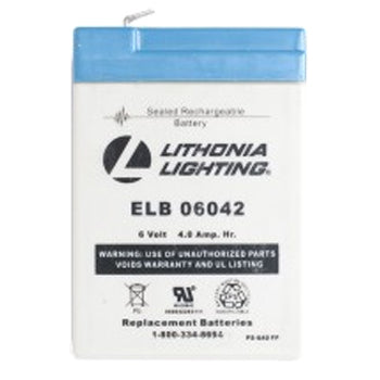Lithonia ELB 06042 Replacement Battery Lead Calcium 6V 4AH — Lighting ...