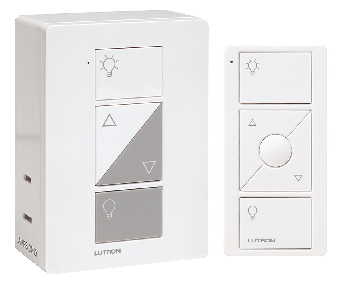Lutron P-PKG1P-WH 300W RF Plug-In/ Remote Combination Kit White ...