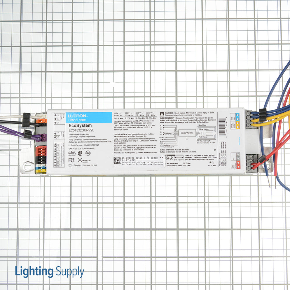 Lutron EC5T832GUNV2L Eco System Dimming Ballast 5 Input — Lighting Supply