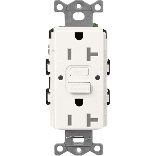 Lutron SCR-15-GFST-BW Tamper-Resistant Self-Test GFCI Receptacle White ...