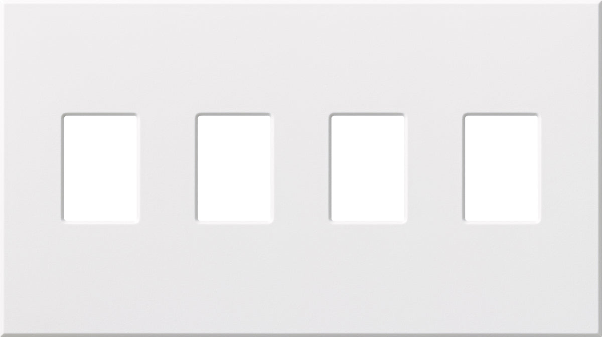 Lutron VWP-4-WH Vareo Wall Plate 4-Gang White — Lighting Supply