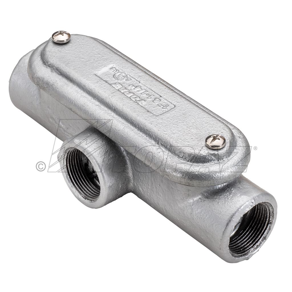 Southwire MT3CGHDG TOPAZ 1 Inch Mogul Conduit Body T Type With Cover ...