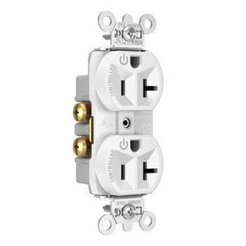 Pass and Seymour TR5362CDW Plug Load Receptacle 20A 125V Dual Control ...