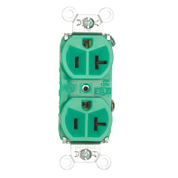 Pass and Seymour 5362GN Receptacle Duplex 20A 125V Side And Back Wire ...