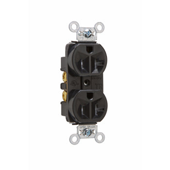 Pass/Seymour TR5362BK Receptacle Duplex Back/Side Wire 20A/125V ...