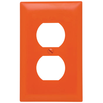Pass and Seymour TP8OR Trademaster Wall Plate 1-Gang Duplex Orange ...