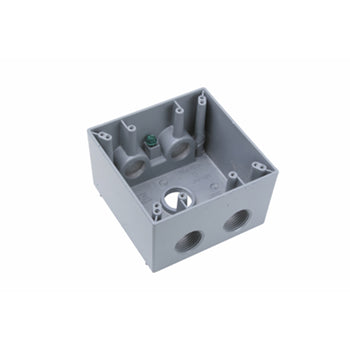Pass and Seymour WPBD352 Weatherproof Deep Box 2-Gang 5 Hole 3/4 — Lighting Supply
