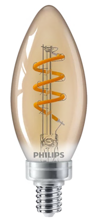 Philips 929002988703 3.5B11/VIN/820/E12/Amber/G/SP LED B11 E12 Base ...