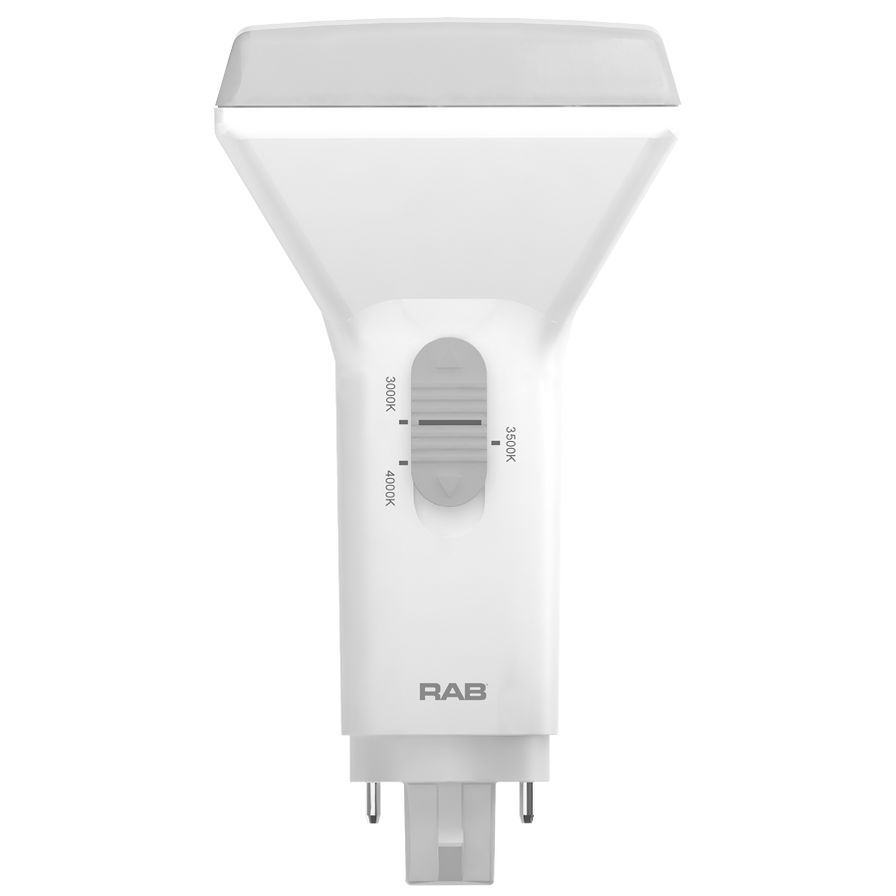 RAB PLC-8.5-V-8FA-HYB PLC 8.5W 1100/1120/1150Lm Vertical G24D — Lighting Supply