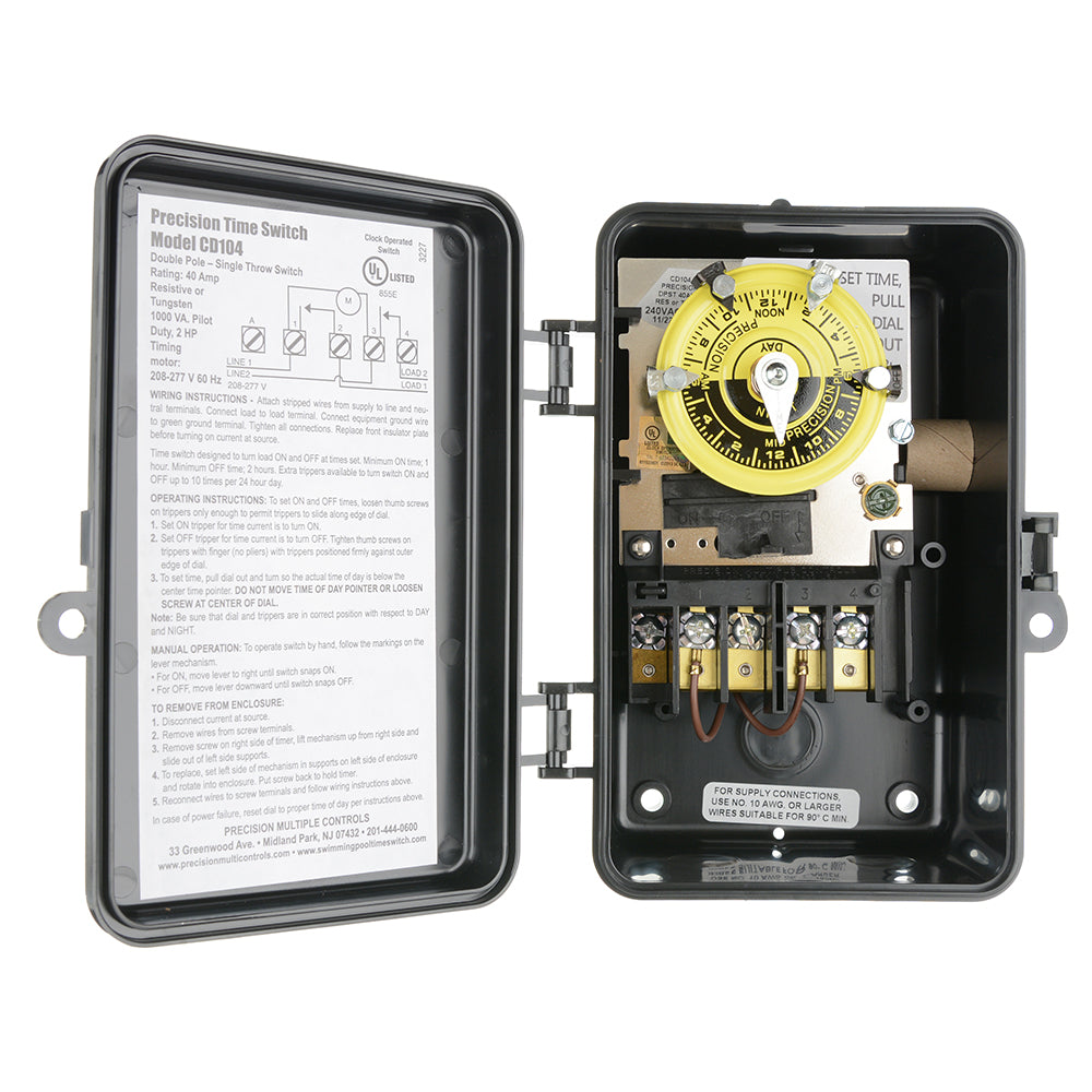 Precision CD104 Time Switch 24 Hour Dial With NEMA III Enclosure ...