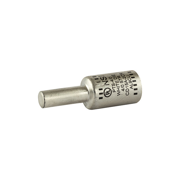 NSI PTS4/0 Aluminum Tin Plated Pin Terminal 4/0 AWG Wire Size ...