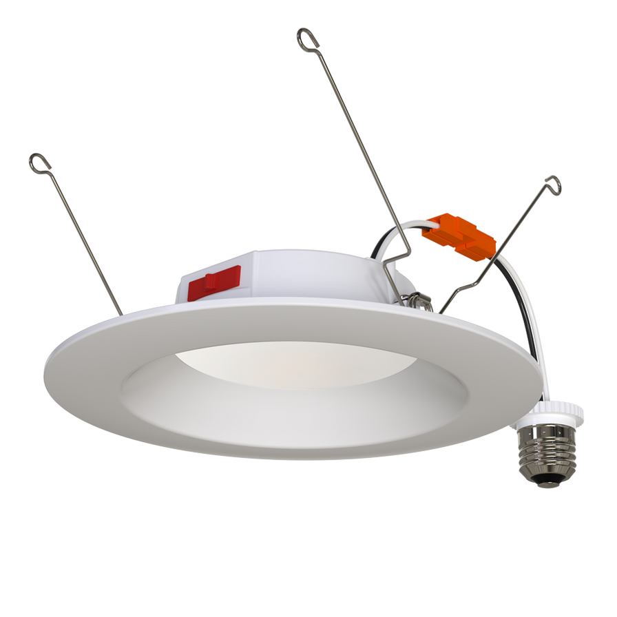 RAB RAB-R34-6 LED Recessed Retrofit Downlight 6 Inch Round E26 10W ...