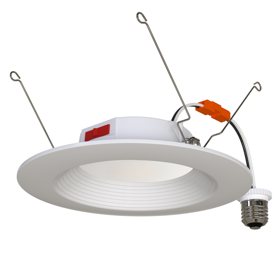 RAB RAB-R34-6B LED Recessed Retrofit Downlight 6 Inch Round E26 10W ...