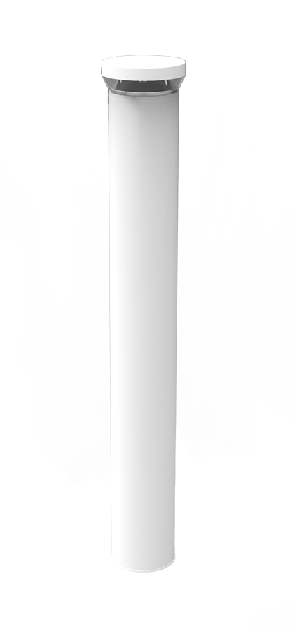 RAB BLEDR24W/EC Bollard Emergency Cold 24W Round 42 Inch Backup White ...