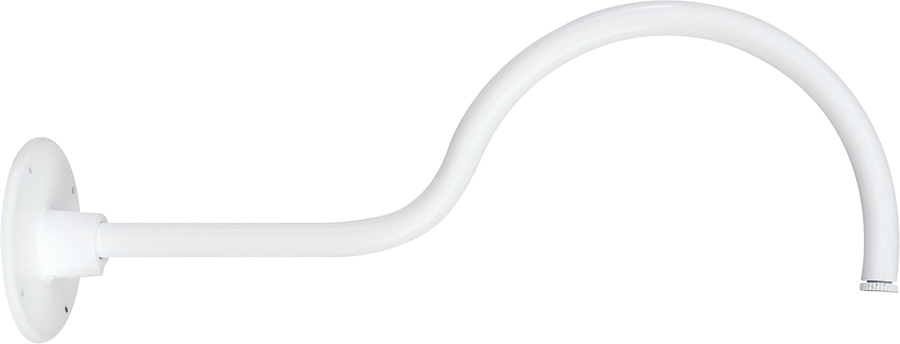 RAB GOOSE1W Gooseneck Style1 24 Inch From Wall White — Lighting Supply