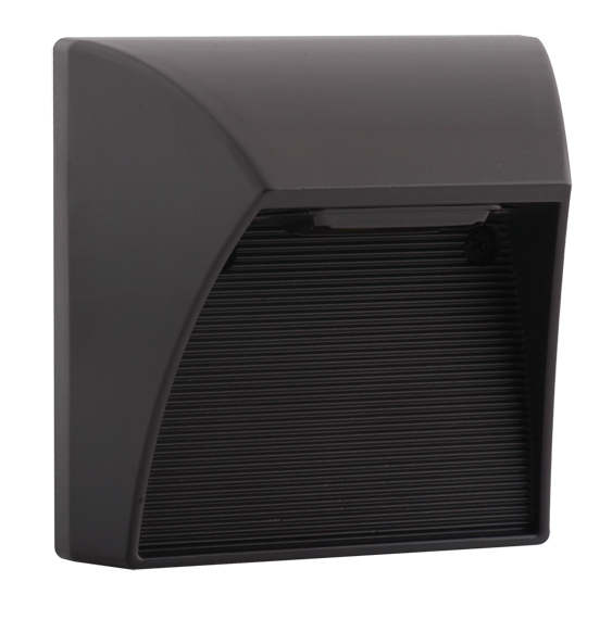 RAB SLED5YDC Steplight 5 Inch Square 5W 12V 24VDC Warm LED Bronze — Lighting Supply