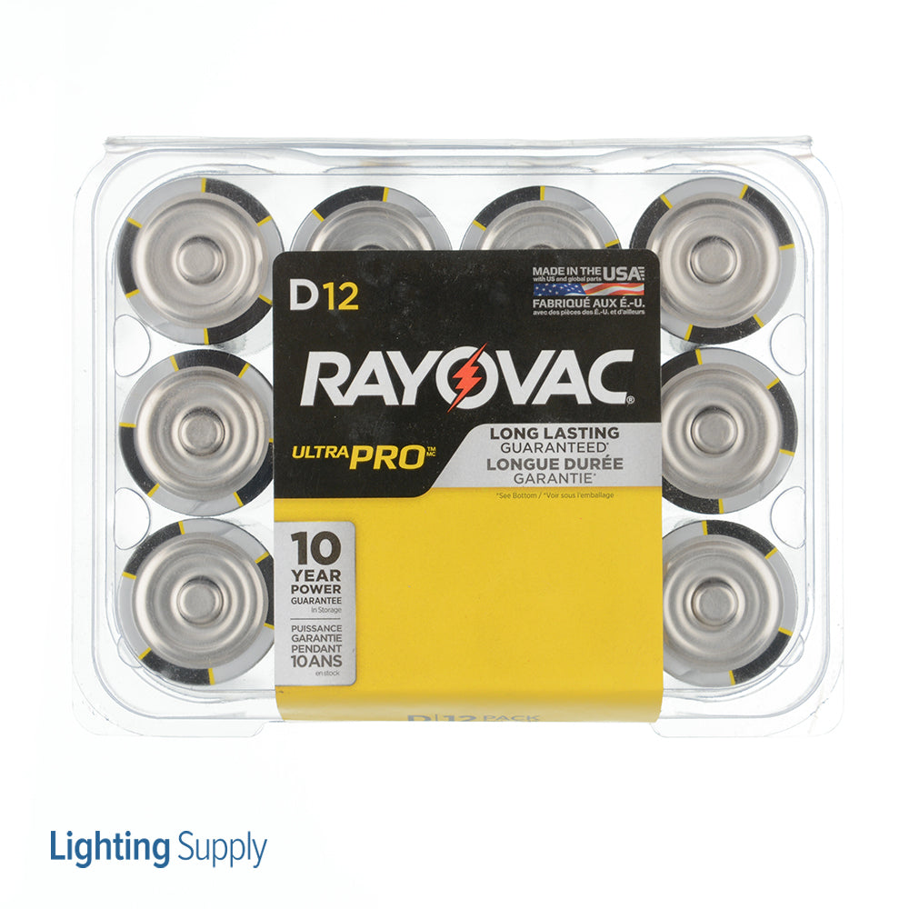 Rayovac ROV-ALD-12PP Ultra Pro Alkaline Reclosable D — Lighting Supply
