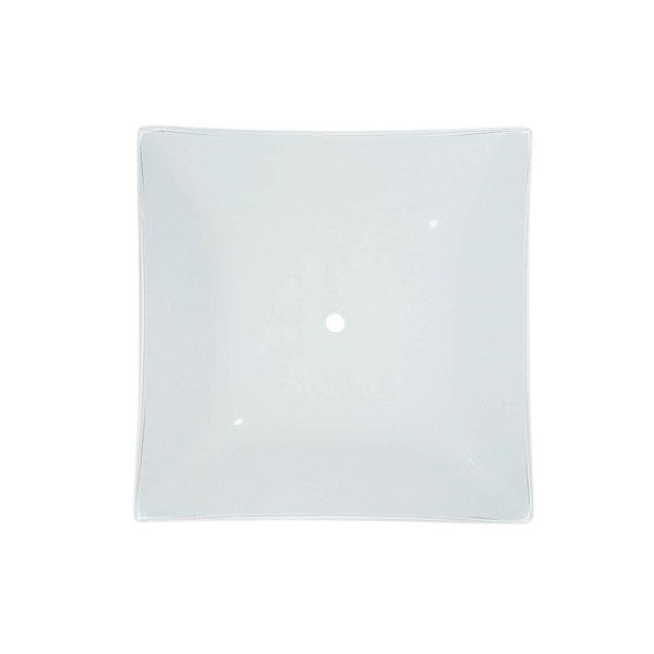 SATCO/NUVO 50-375 14 Inch Square Glass Lamp Shade White Finish ...