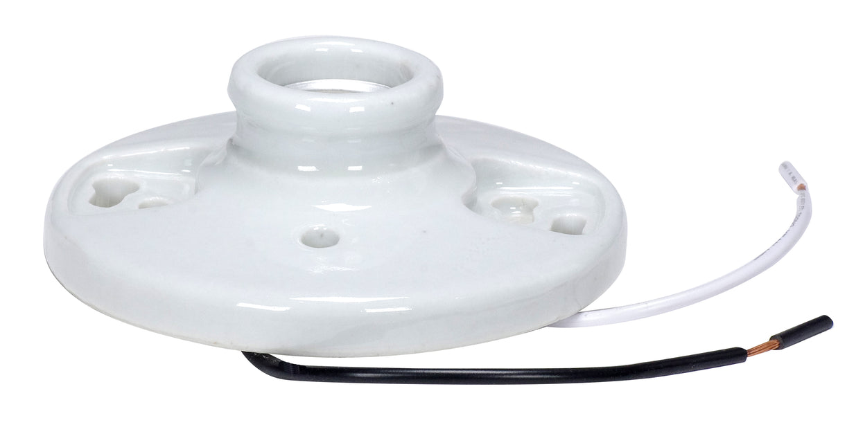 SATCO/NUVO 90-2638 Keyless Glazed Porcelain Ceiling Receptacle ...