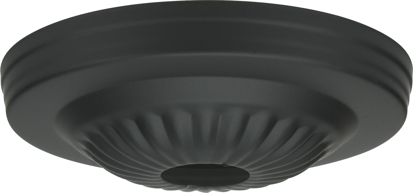 SATCO/NUVO 90-1686 Ribbed Canopy Only Black 5 Inch — Lighting Supply
