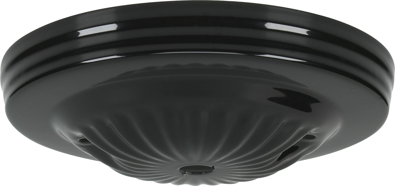 SATCO/NUVO 90-1677 Ribbed Canopy Only Black 5 Inch — Lighting Supply