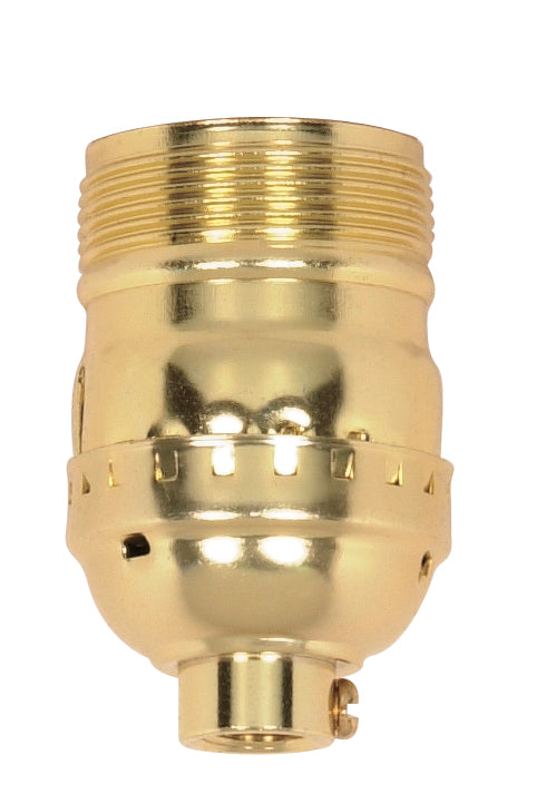 SATCO/NUVO 90-1412 Short Keyless Socket 1/8 IPS Aluminum Brite Gilt ...
