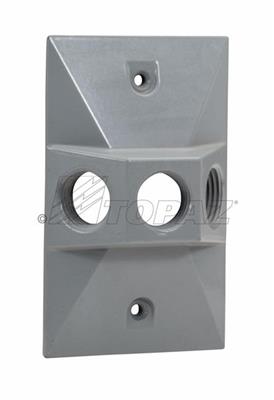 Southwire WCR1350 TOPAZ 3-Hole Rectangular Weatherproof Cover ...